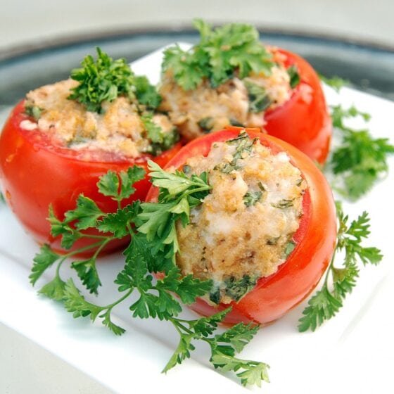 Cheese Stuffed Tomatoes Recipe | Easy Stuffed Baked Tomato Recipe