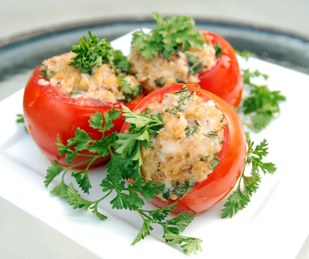 Cheese Stuffed Tomatoes Recipe | Easy Stuffed Baked Tomato Recipe
