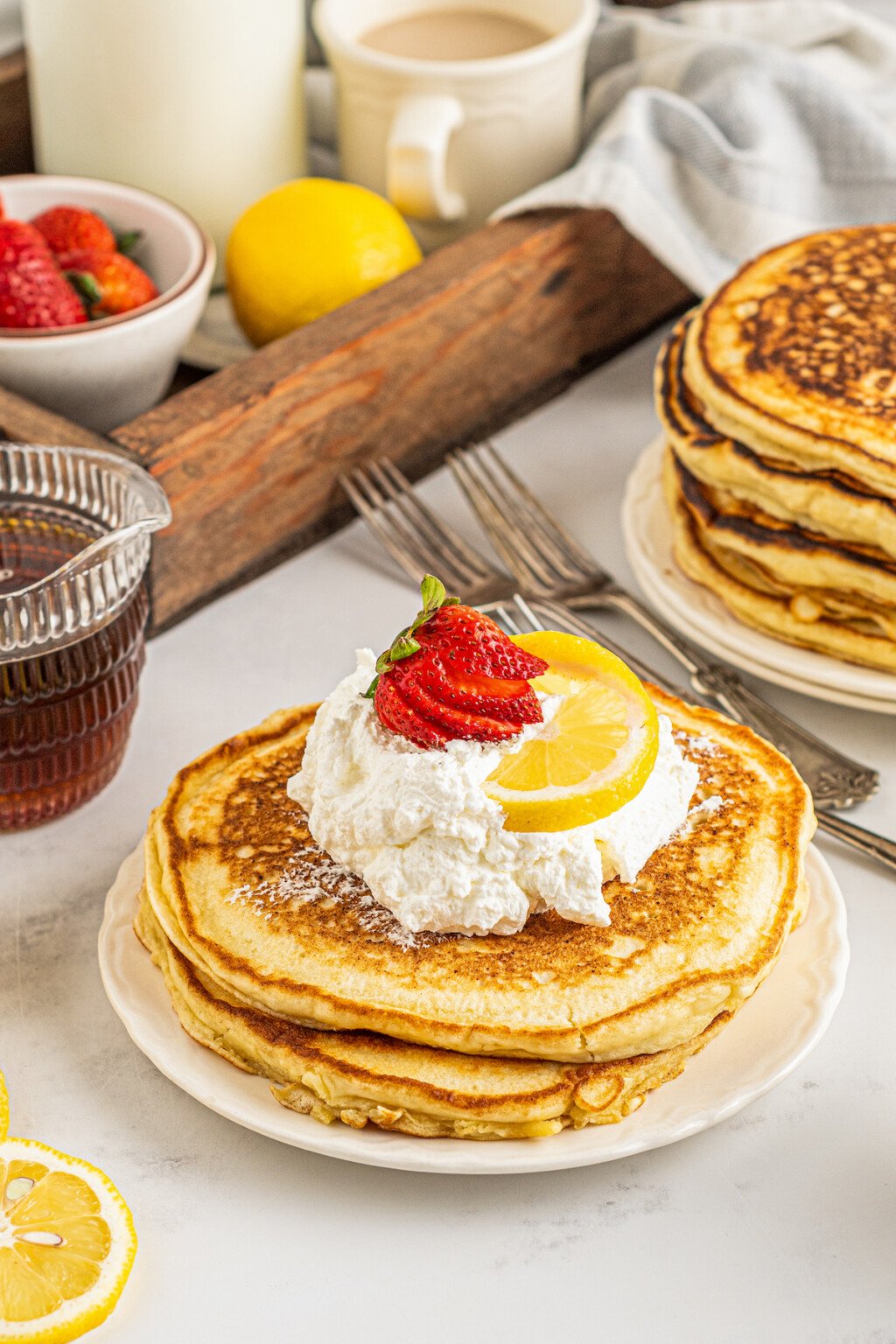 Lemon Ricotta Pancakes | The Novice Chef