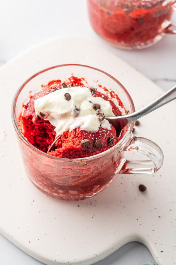 Red Velvet Mug Cake | The Novice Chef