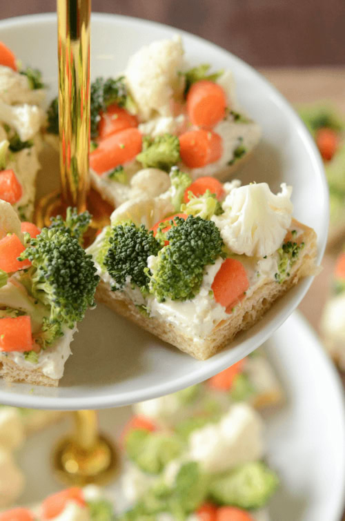 Ranch Raw Veggie Bars Recipe | Best Appetizer Idea