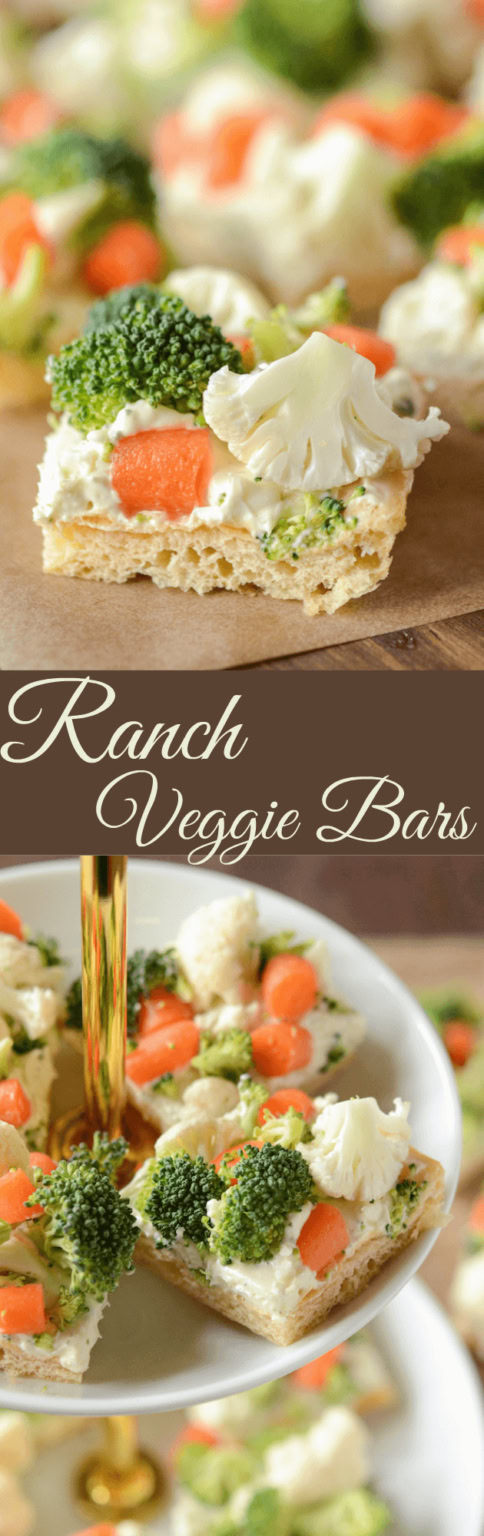 Ranch Raw Veggie Bars Recipe | Best Appetizer Idea