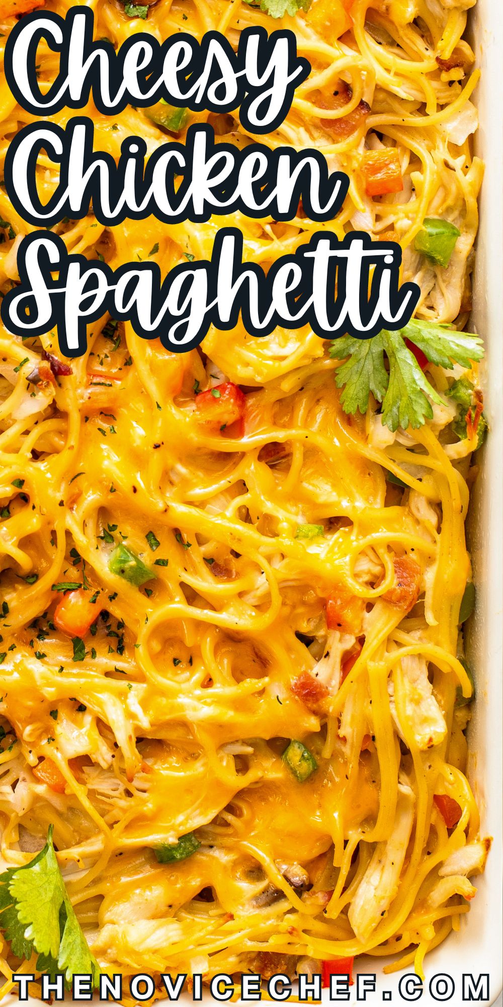Cheesy Chicken Spaghetti Recipe l The Novice Chef