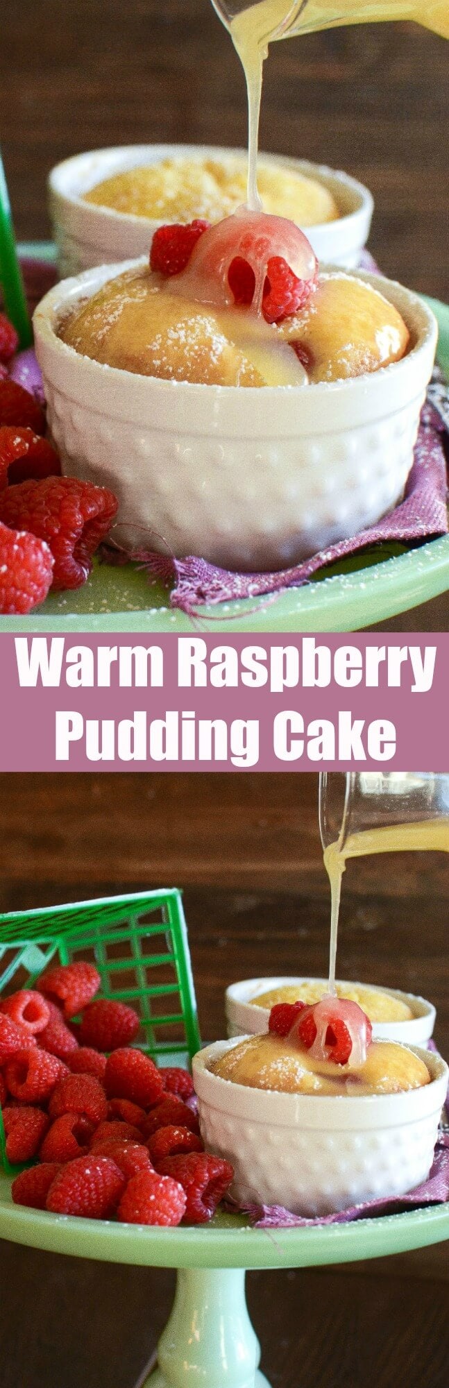 Warm Raspberry Pudding Cake | The Novice Chef