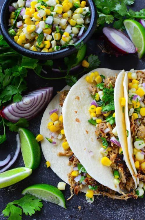 Easy Crispy Pork Carnitas with Corn Salsa l The Novice Chef