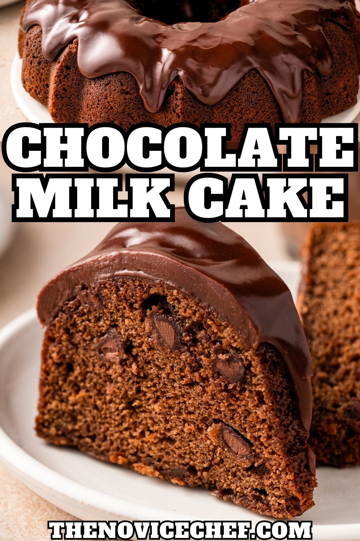 Chocolate Milk Bundt Cake Recipe l The Novice Chef