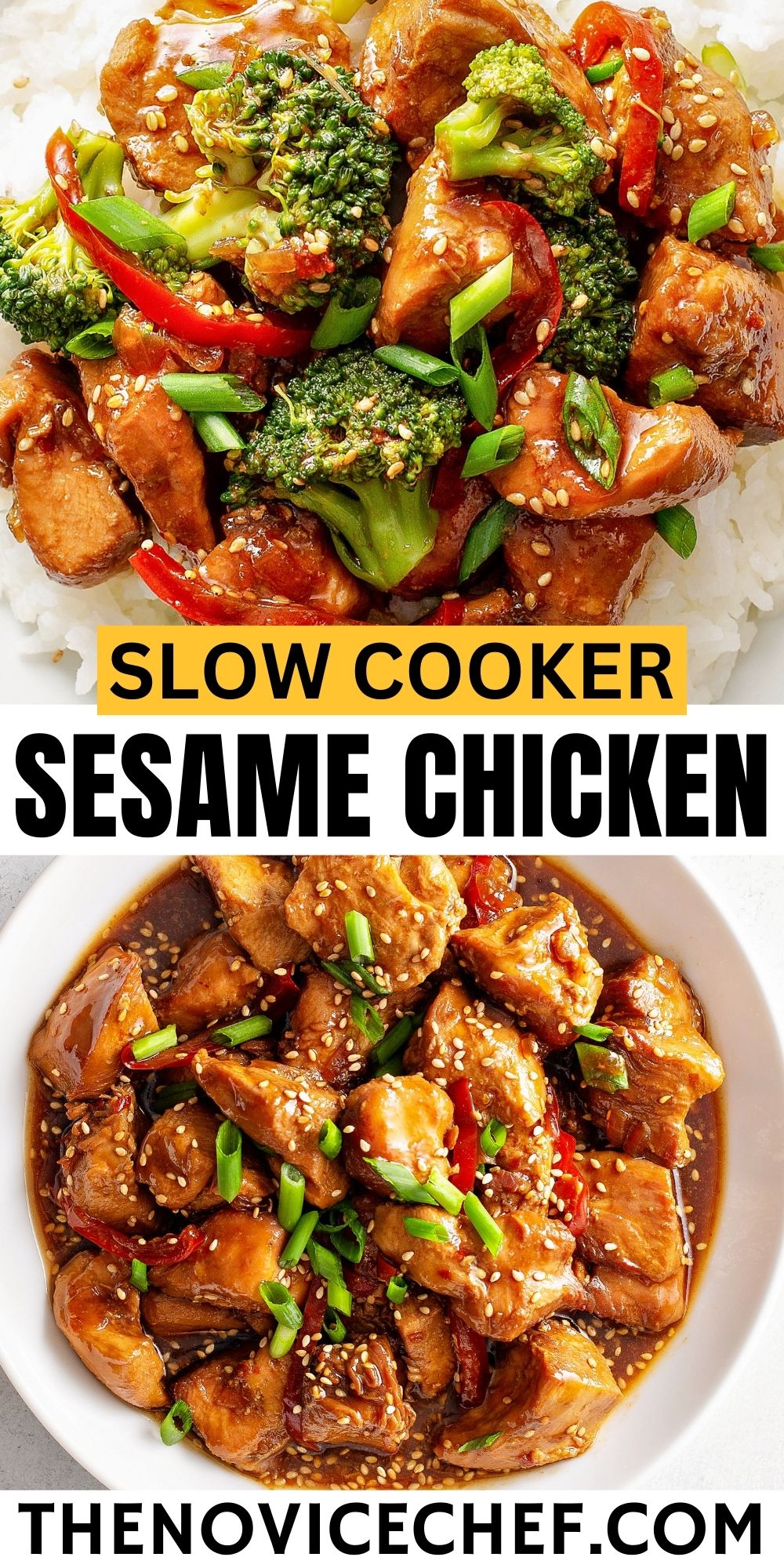 Easy Crockpot Sesame Chicken Recipe | The Novice Chef