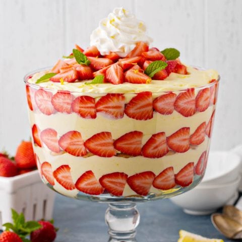 Lemon Strawberry Trifle Recipe | The Novice Chef