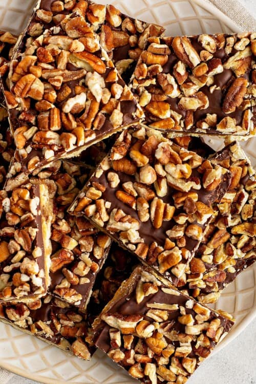 Best Pecan Christmas Crack Recipe | Easy Saltine Cracker Toffee!