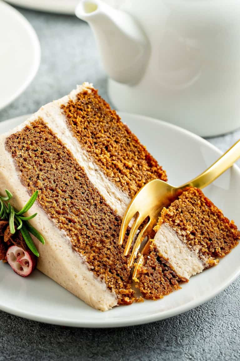 Gingerbread Cake Recipe with Cinnamon Cream Cheese Frosting!