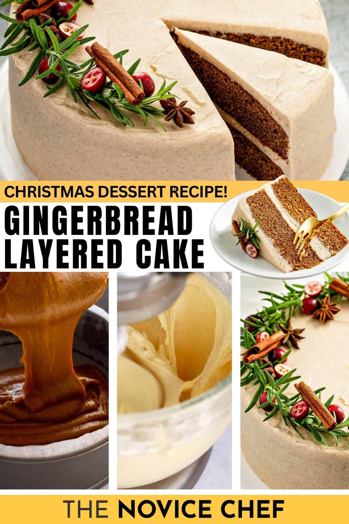 Gingerbread Cake Recipe with Cinnamon Cream Cheese Frosting!
