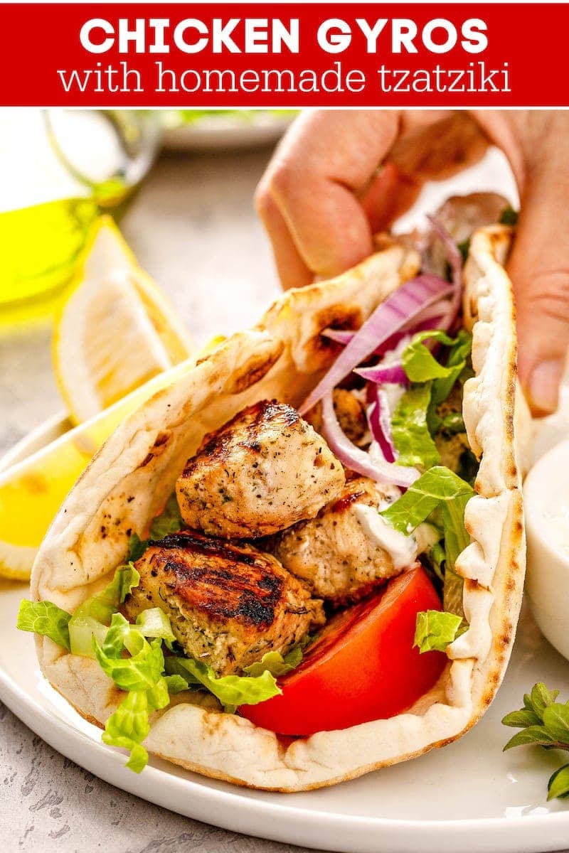 Chicken Gyro Recipe with Tzatziki Sauce | The Novice Chef