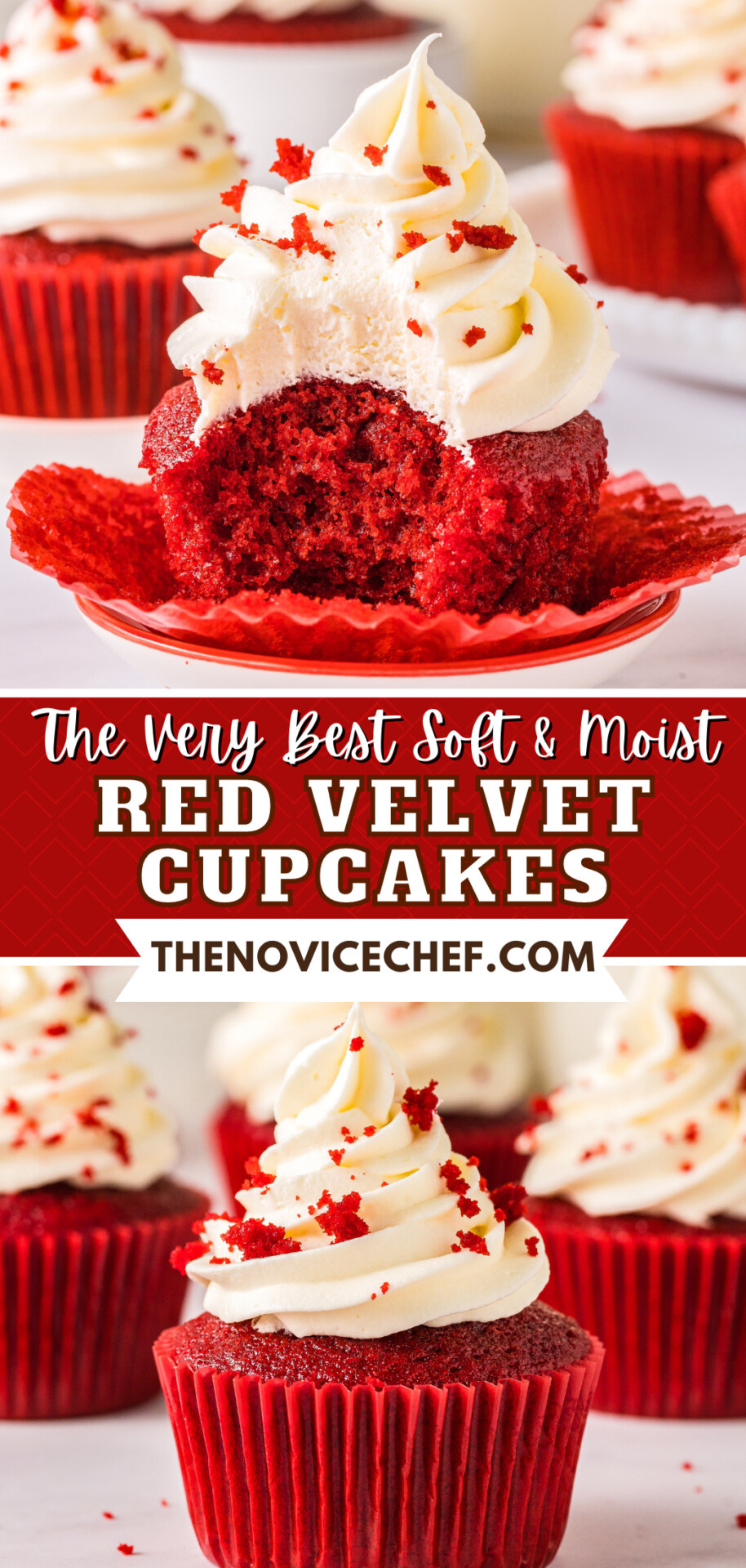 Red Velvet Cupcakes Recipe | The Novice Chef