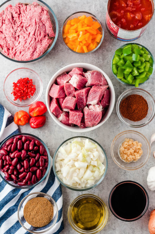 Chunky Chili Recipe with Ground Beef + Stew Beef | The Novice Chef