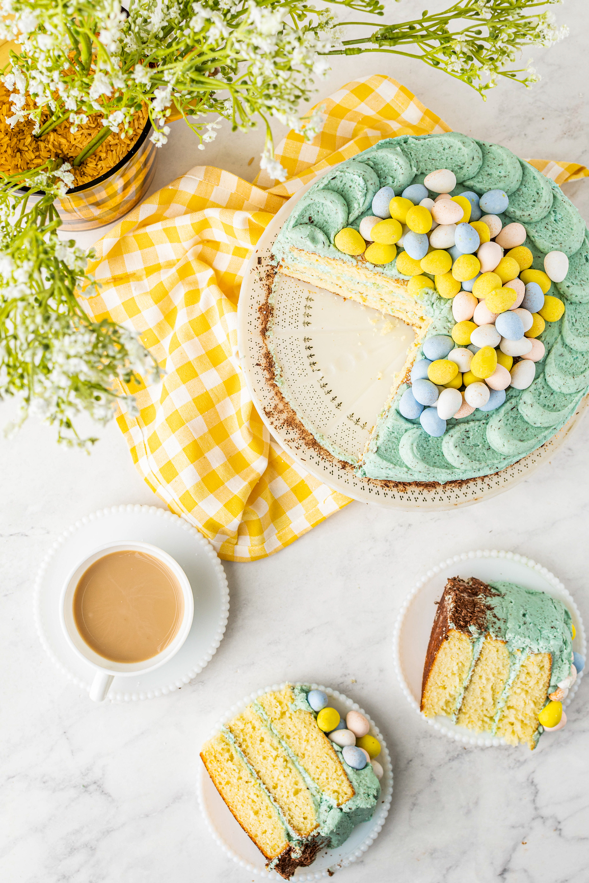 Easy Easter Cake with Robin's Egg Frosting | The Novice Chef