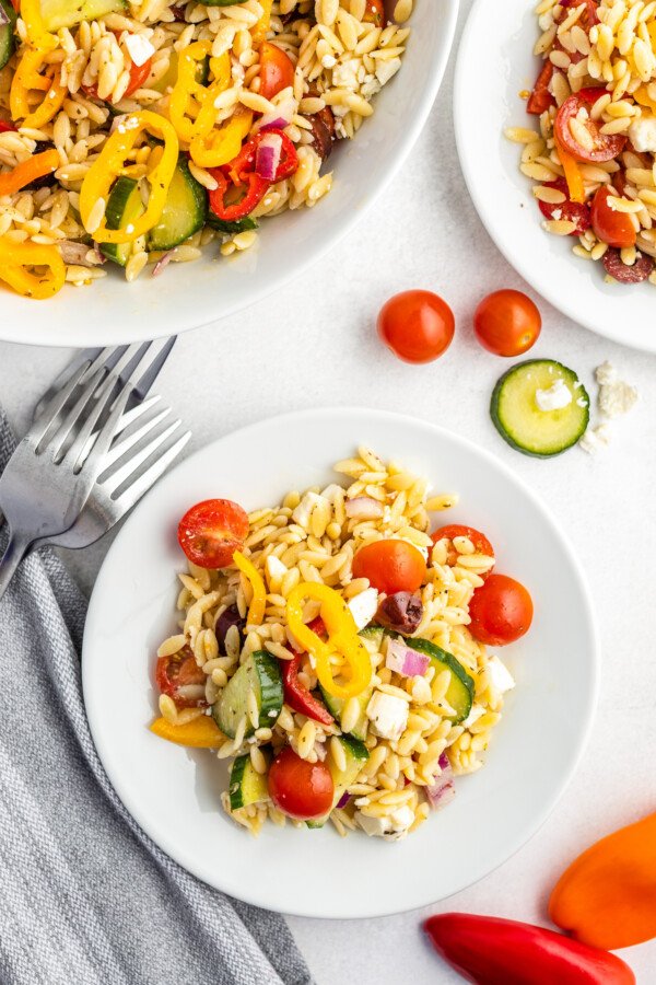 Mediterranean Orzo Pasta Salad The Novice Chef