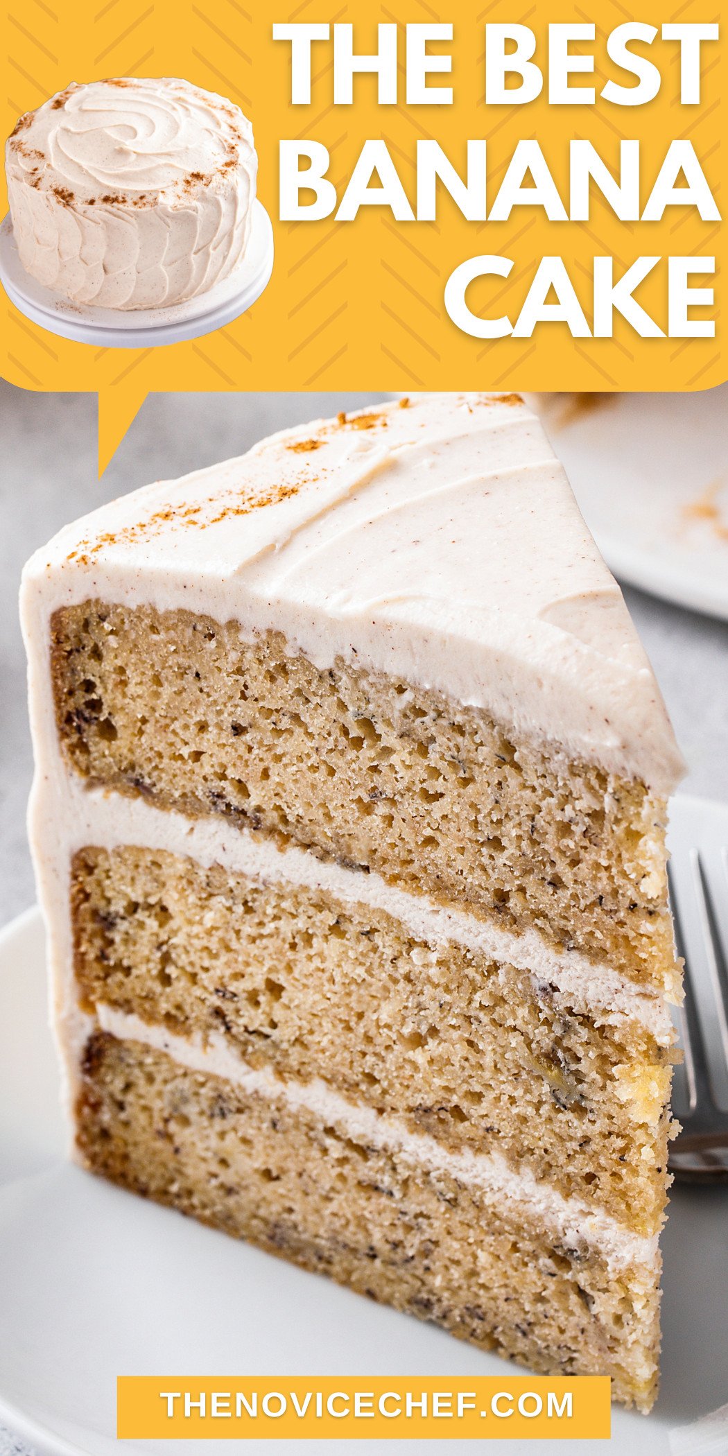 The BEST Banana Cake Recipe with Cream Cheese Frosting