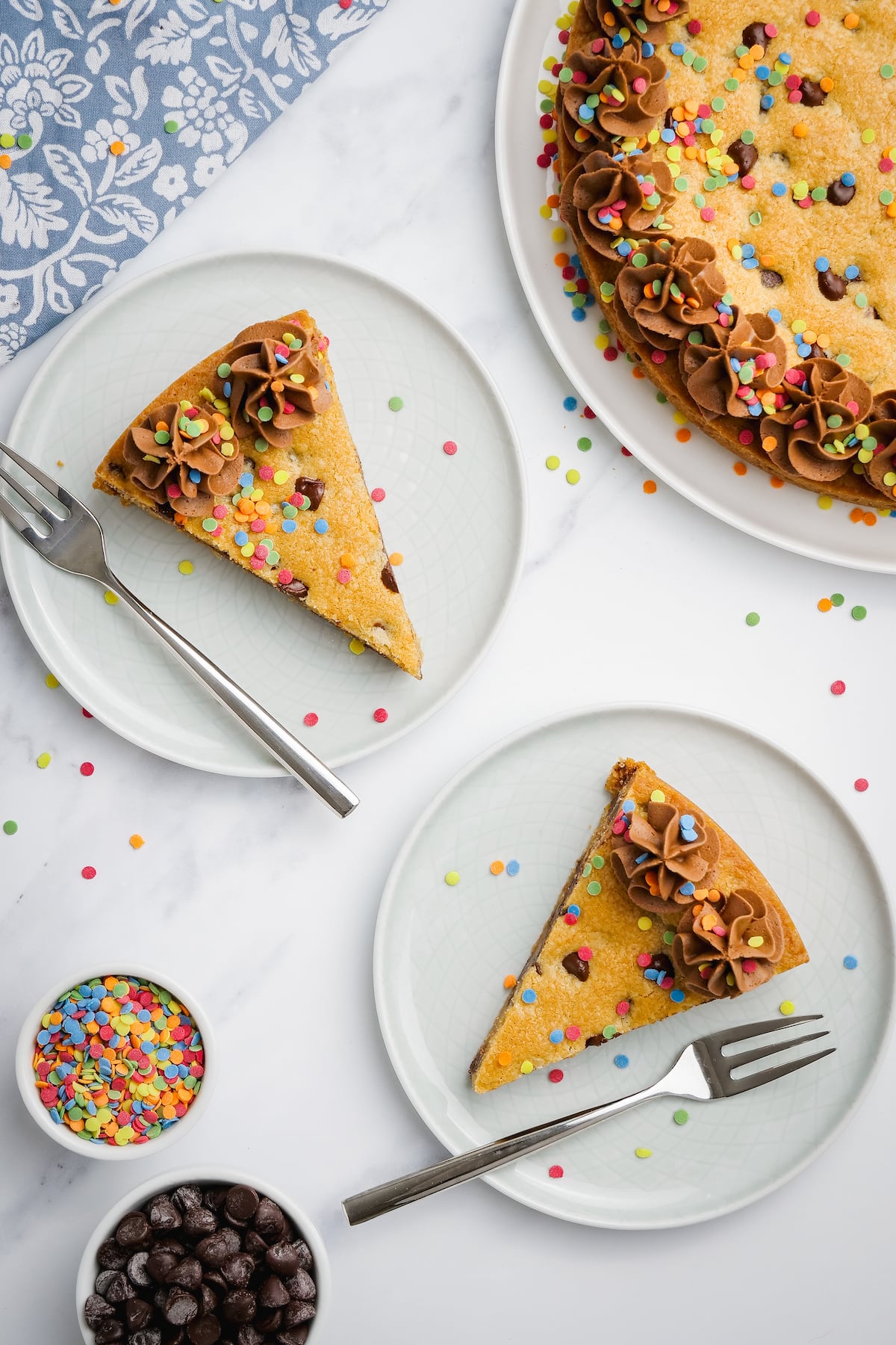 The BEST Chocolate Chip Cookie Cake | The Novice Chef