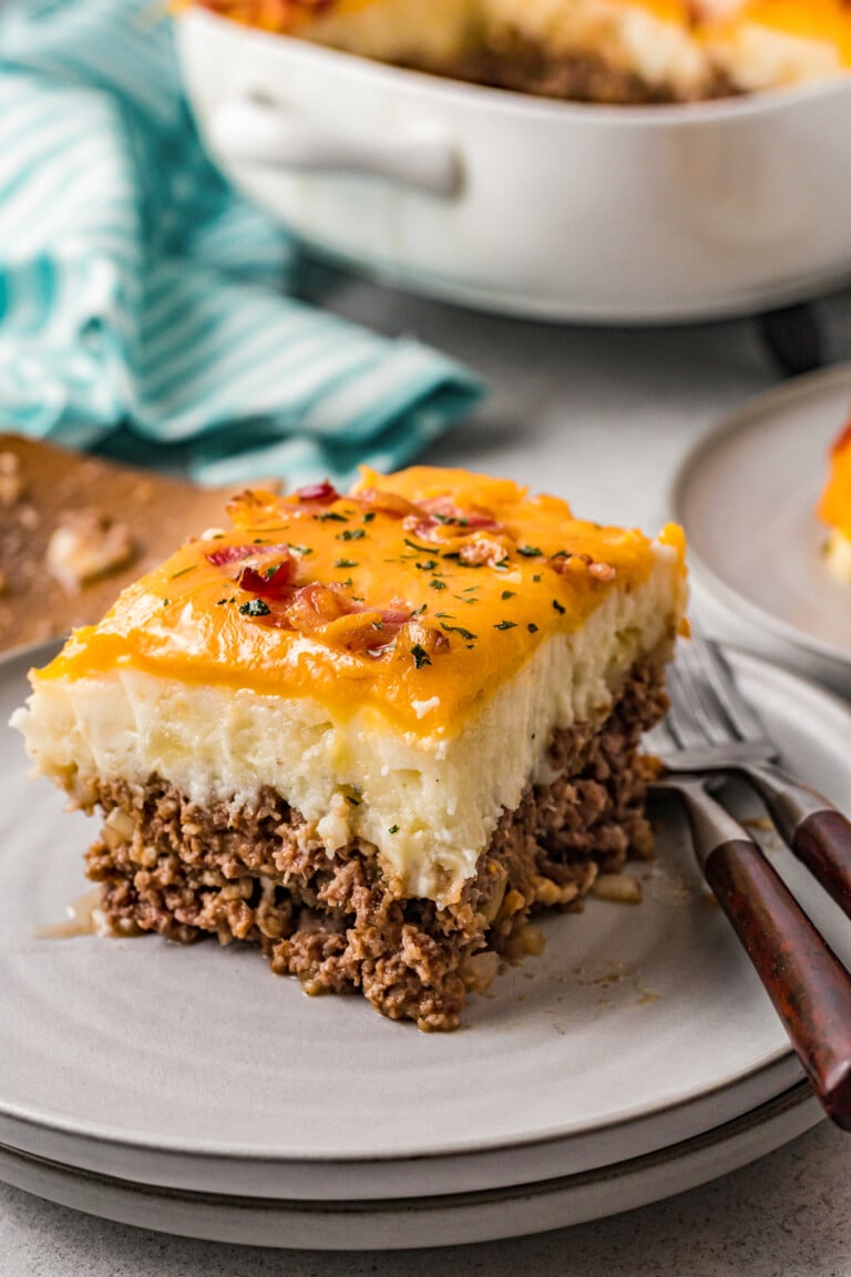 Loaded Potato and Meatloaf Casserole | The Novice Chef
