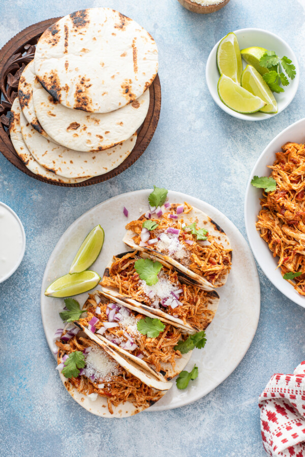 Crockpot Chicken Tacos (Only 4 Ingredients) | The Novice Chef
