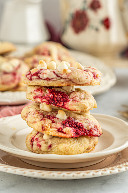 White Chocolate Raspberry Cookies | The Novice Chef