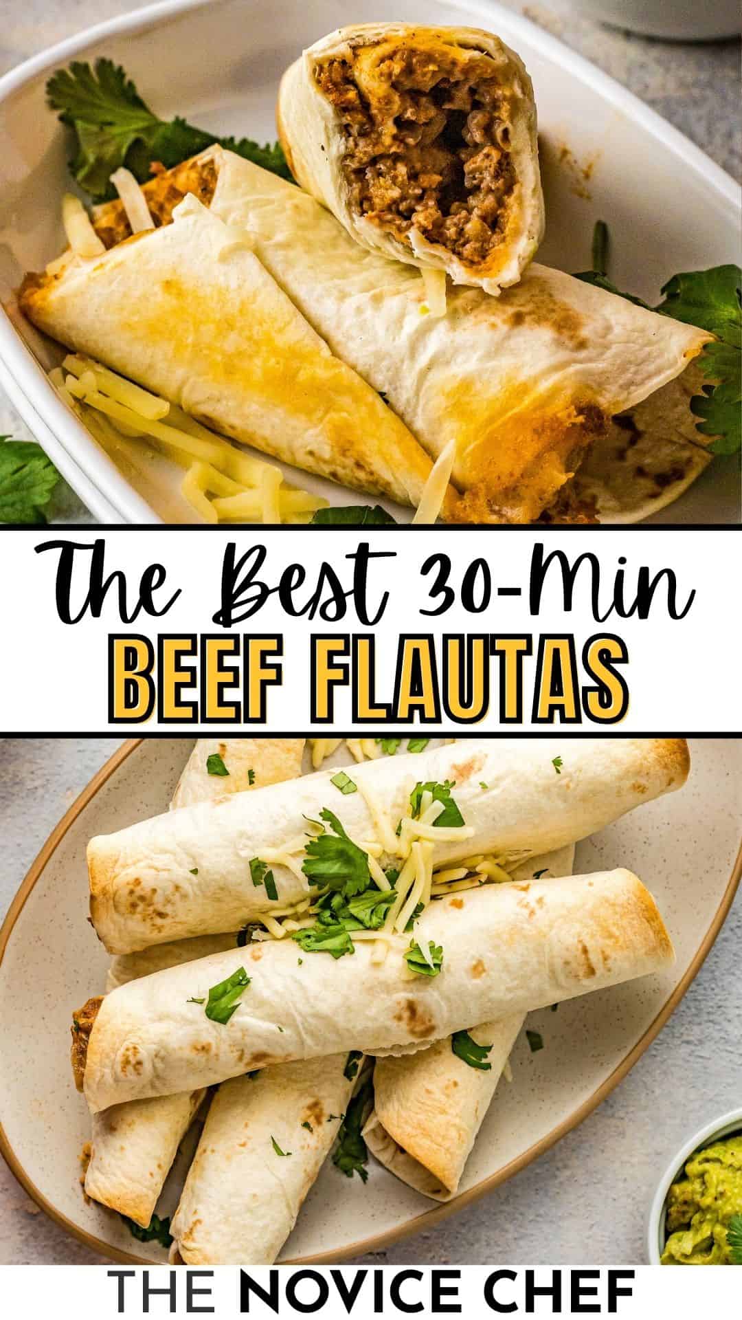 Cheesy Beef Flautas (or Beef Taquitos Recipe) | The Novice Chef
