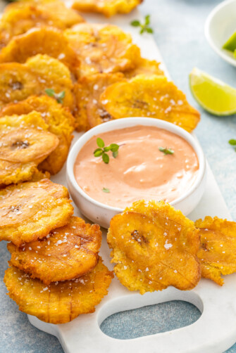 Best Puerto Rican Tostones Recipe with Mayo-Ketchup!