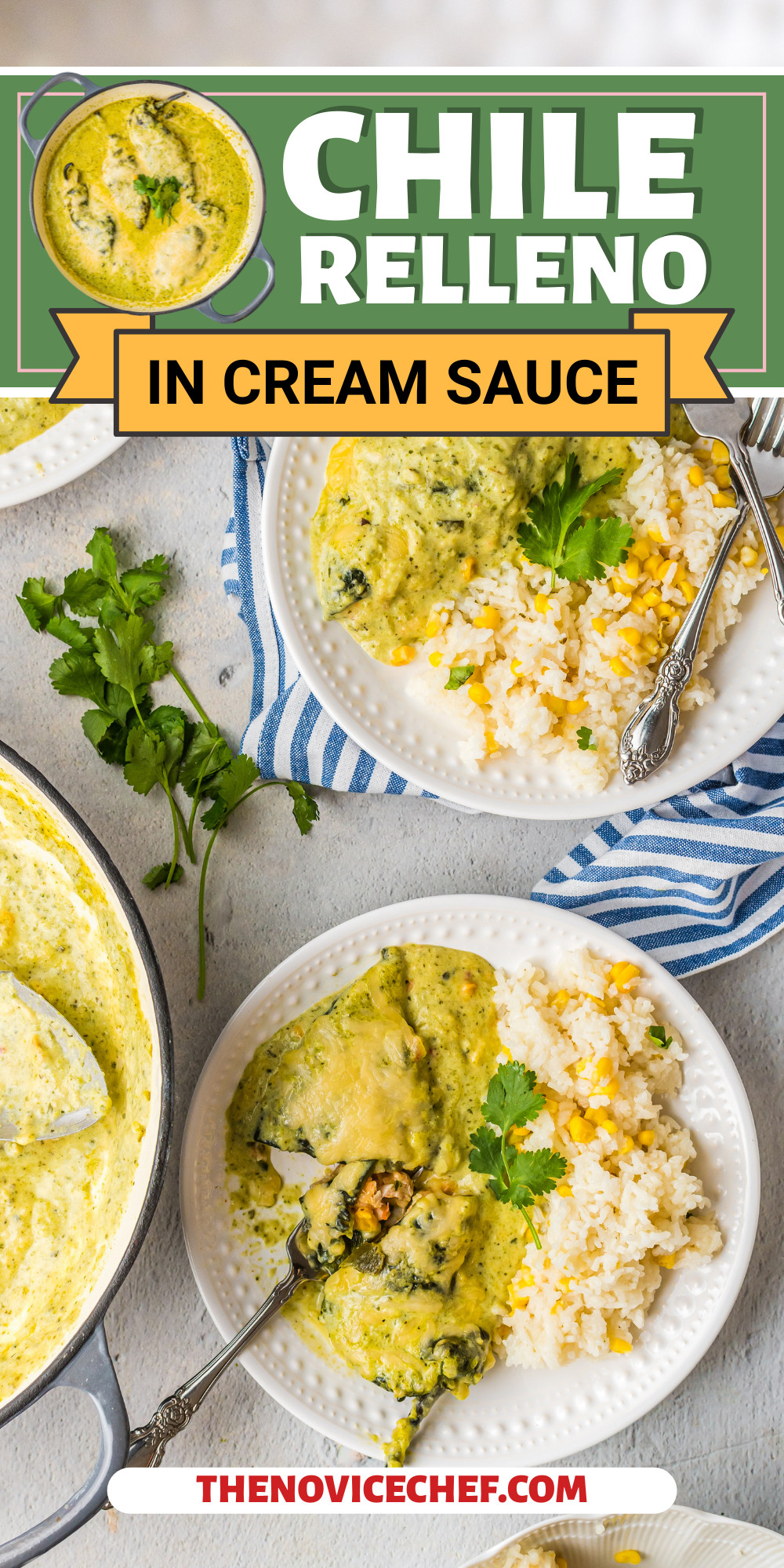 Chile Rellenos in Cream Sauce Recipe (Rajas Con Crema)