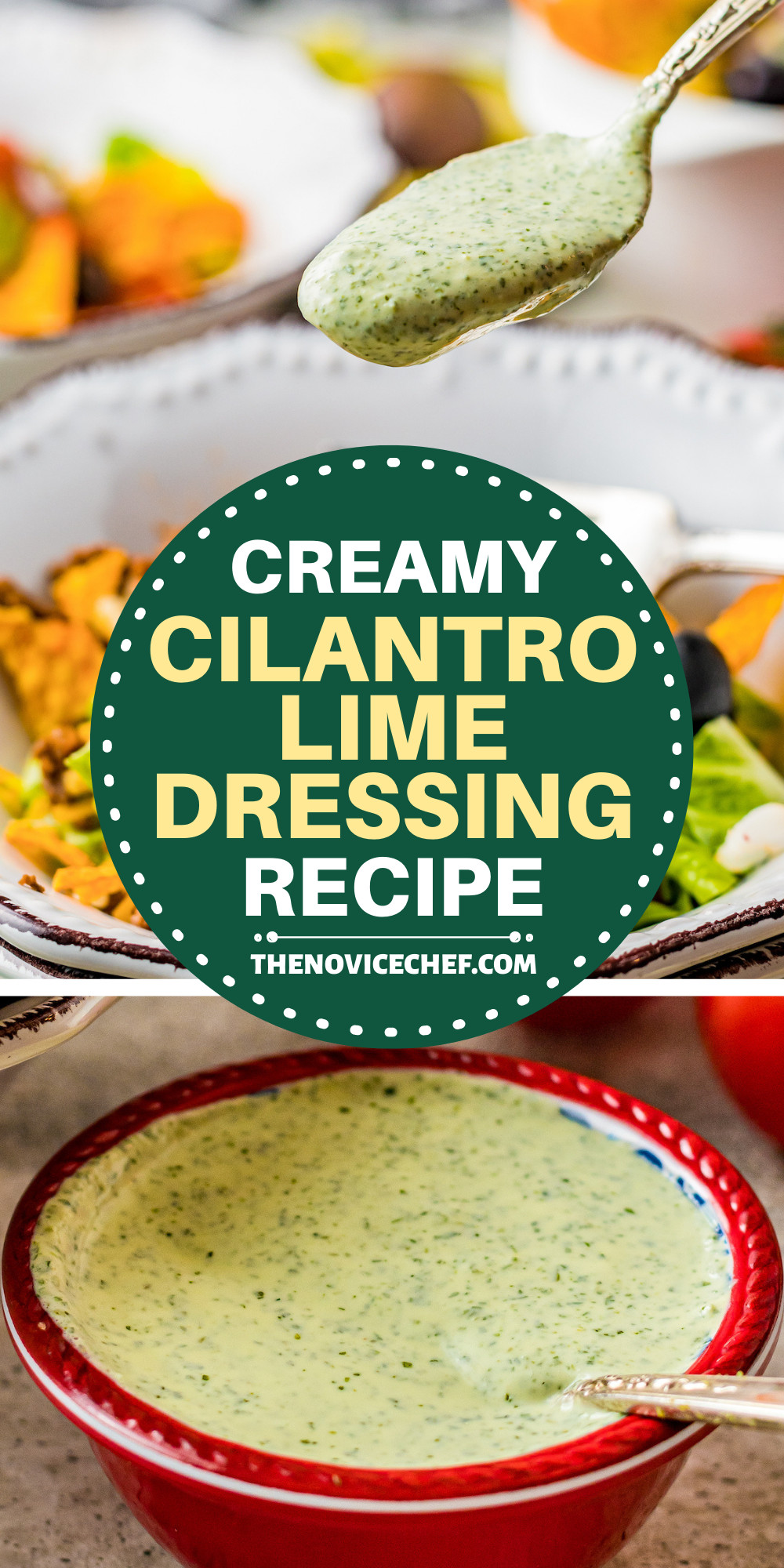 Creamy Cilantro Lime Dressing Recipe | The Novice Chef
