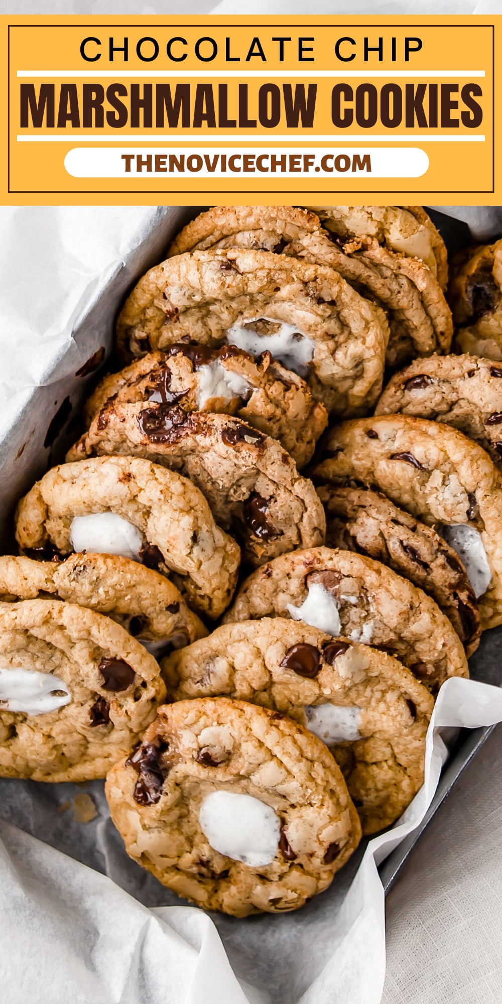 Chocolate Chip Marshmallow Cookies | The Novice Chef