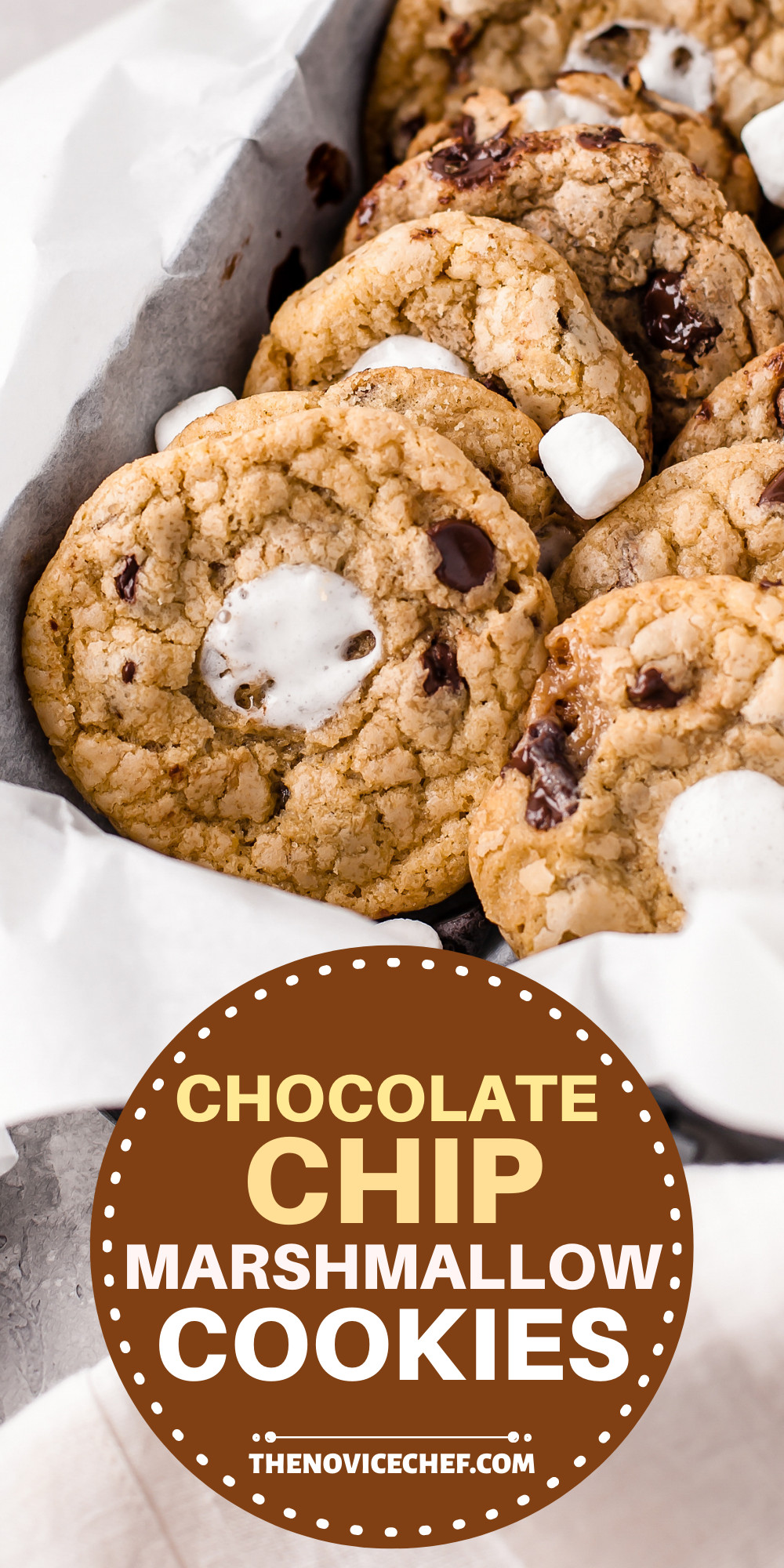 Chocolate Chip Marshmallow Cookies | The Novice Chef