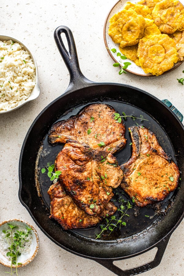 Chuleta Frita (Puerto Rican Fried Pork Chops) | The Novice Chef
