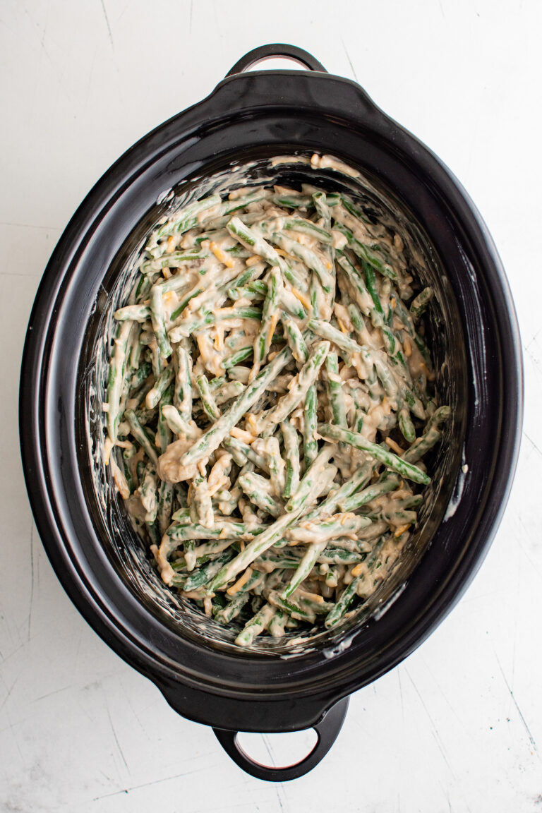 Crockpot Green Bean Casserole | The Novice Chef
