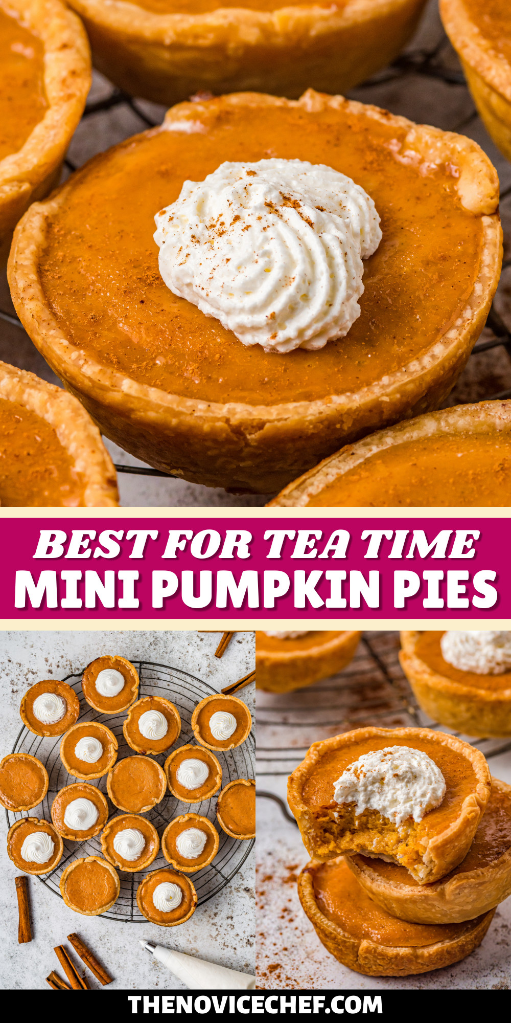 Mini Pumpkin Pies Recipe | The Novice Chef