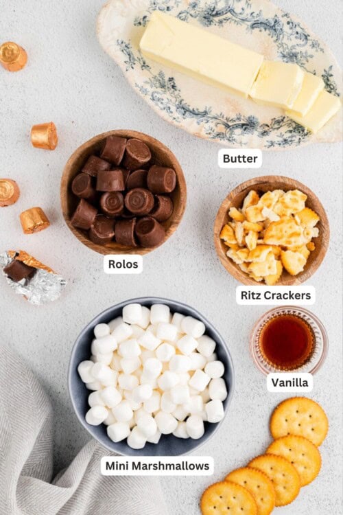 No-Bake Rolo Ritz Marshmallow Treats | The Novice Chef