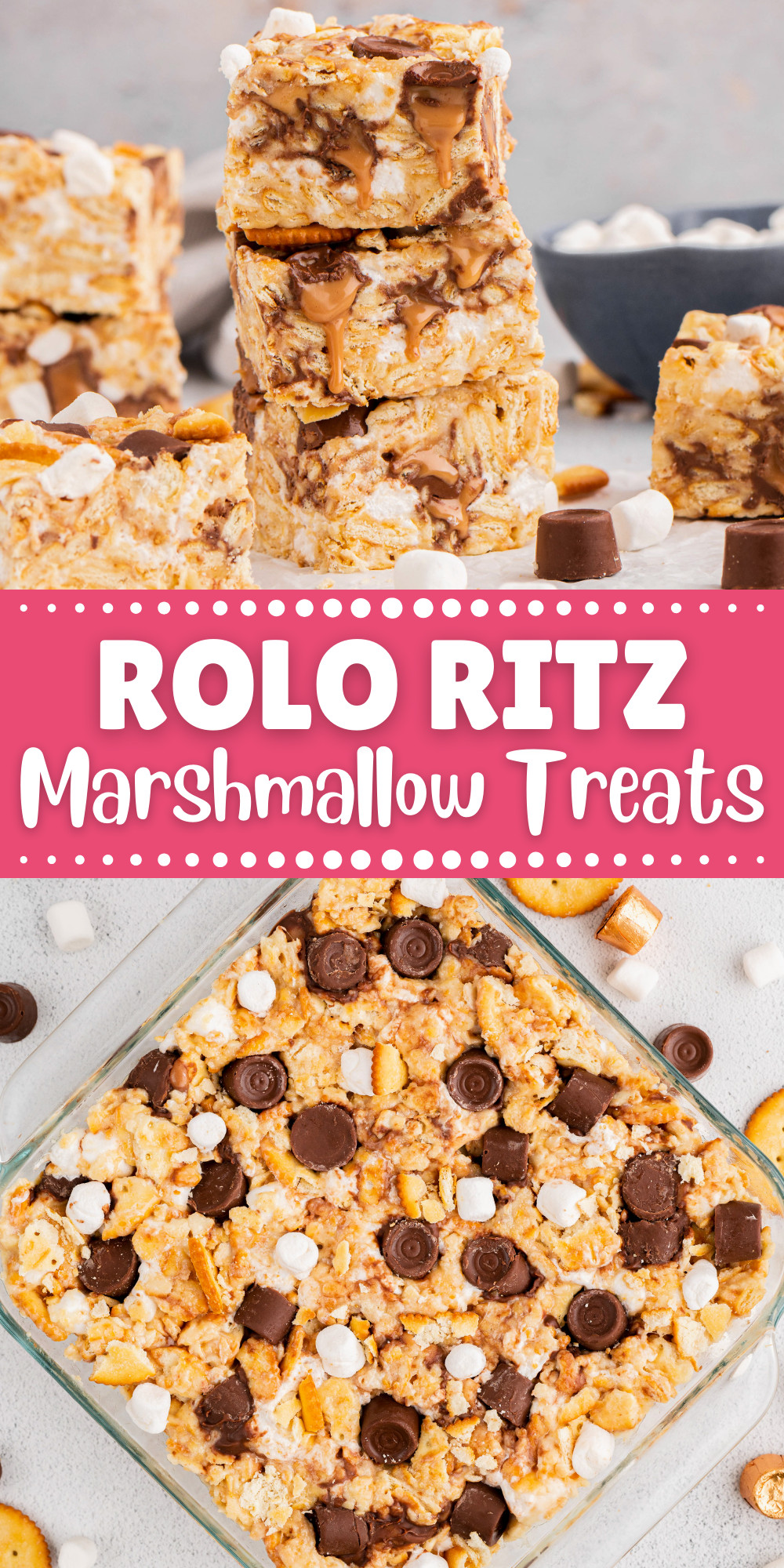 No-Bake Rolo Ritz Marshmallow Treats | The Novice Chef