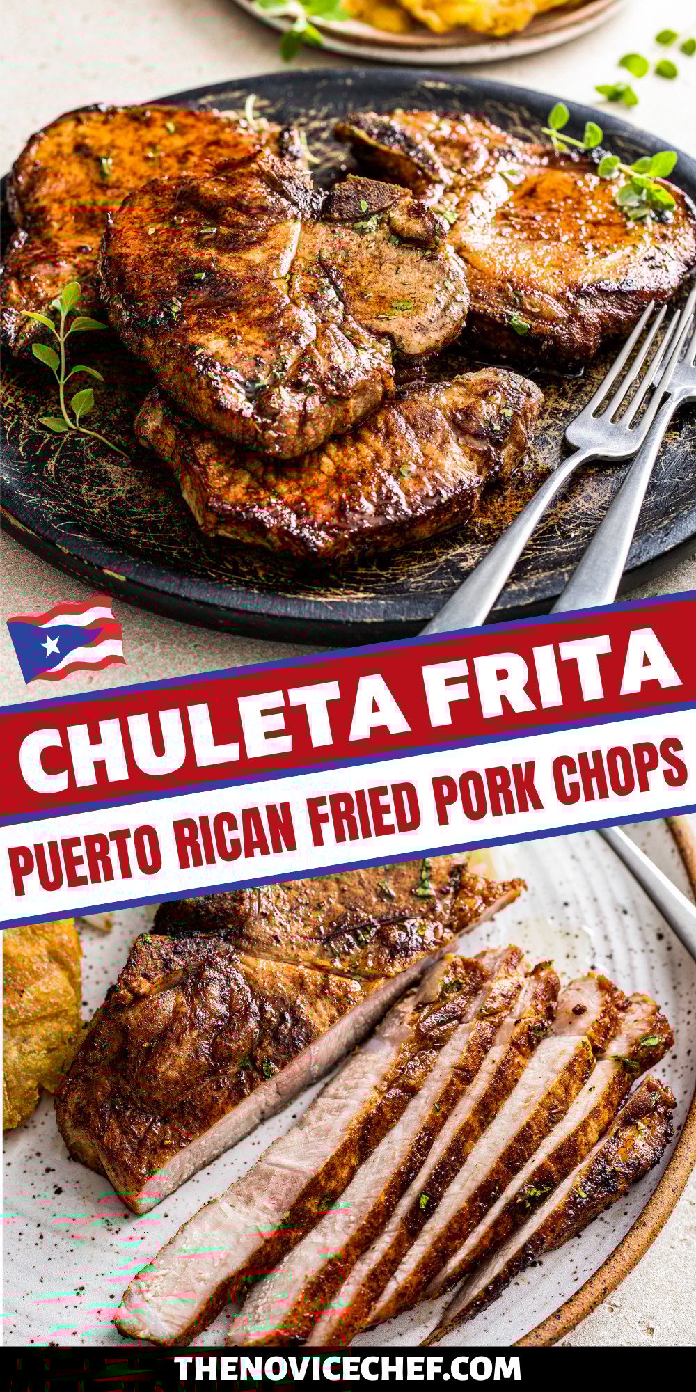 Chuleta Frita (Puerto Rican Fried Pork Chops) | The Novice Chef