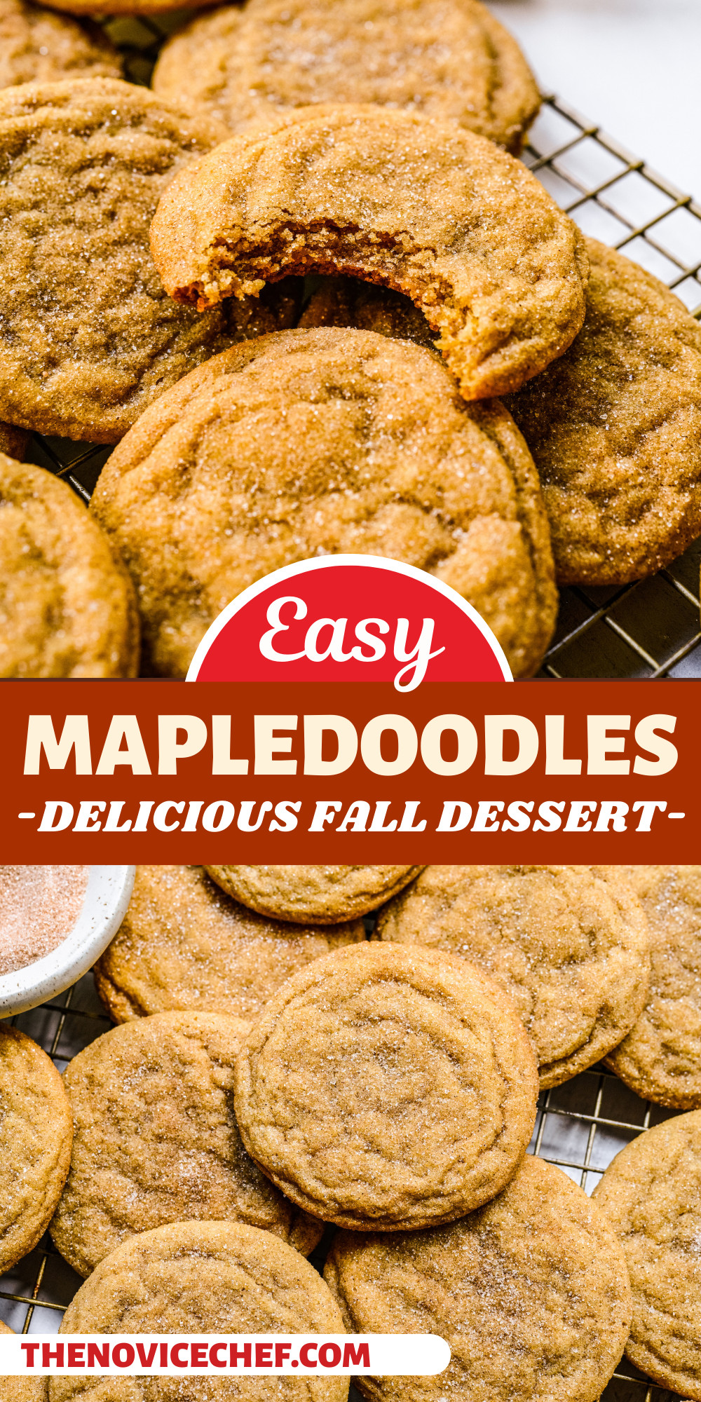Maple Snickerdoodles (Mapledoodles) | The Novice Chef