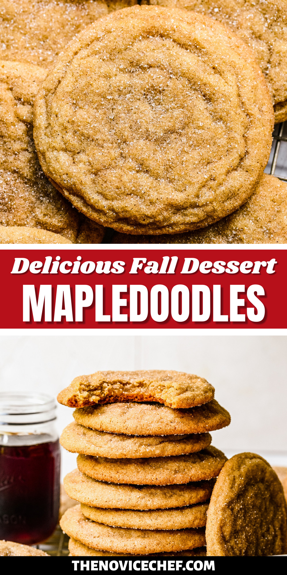 Maple Snickerdoodles (Mapledoodles) | The Novice Chef
