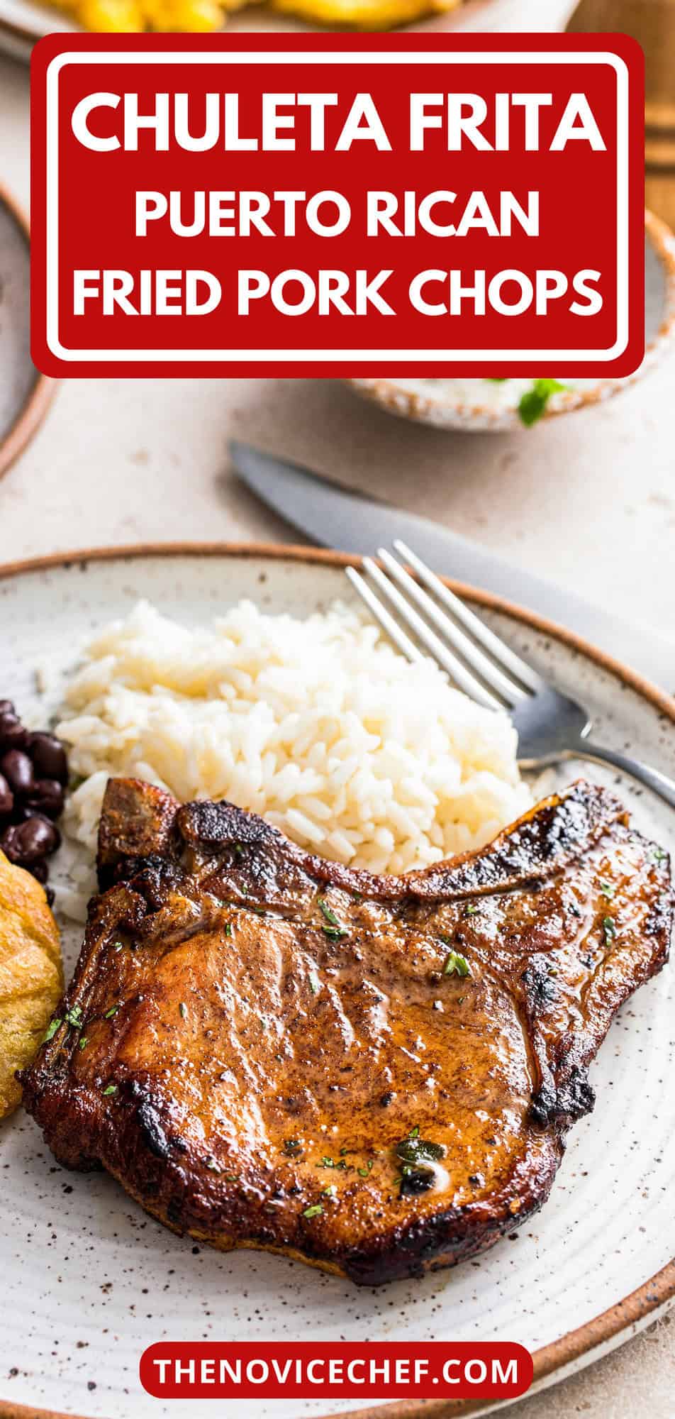 Chuleta Frita (Puerto Rican Fried Pork Chops) | The Novice Chef