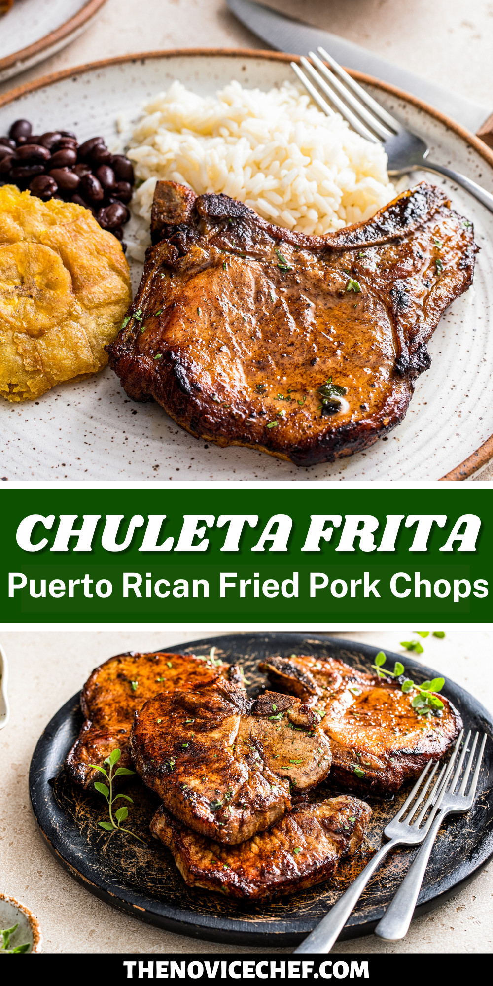 Chuleta Frita (Puerto Rican Fried Pork Chops) | The Novice Chef