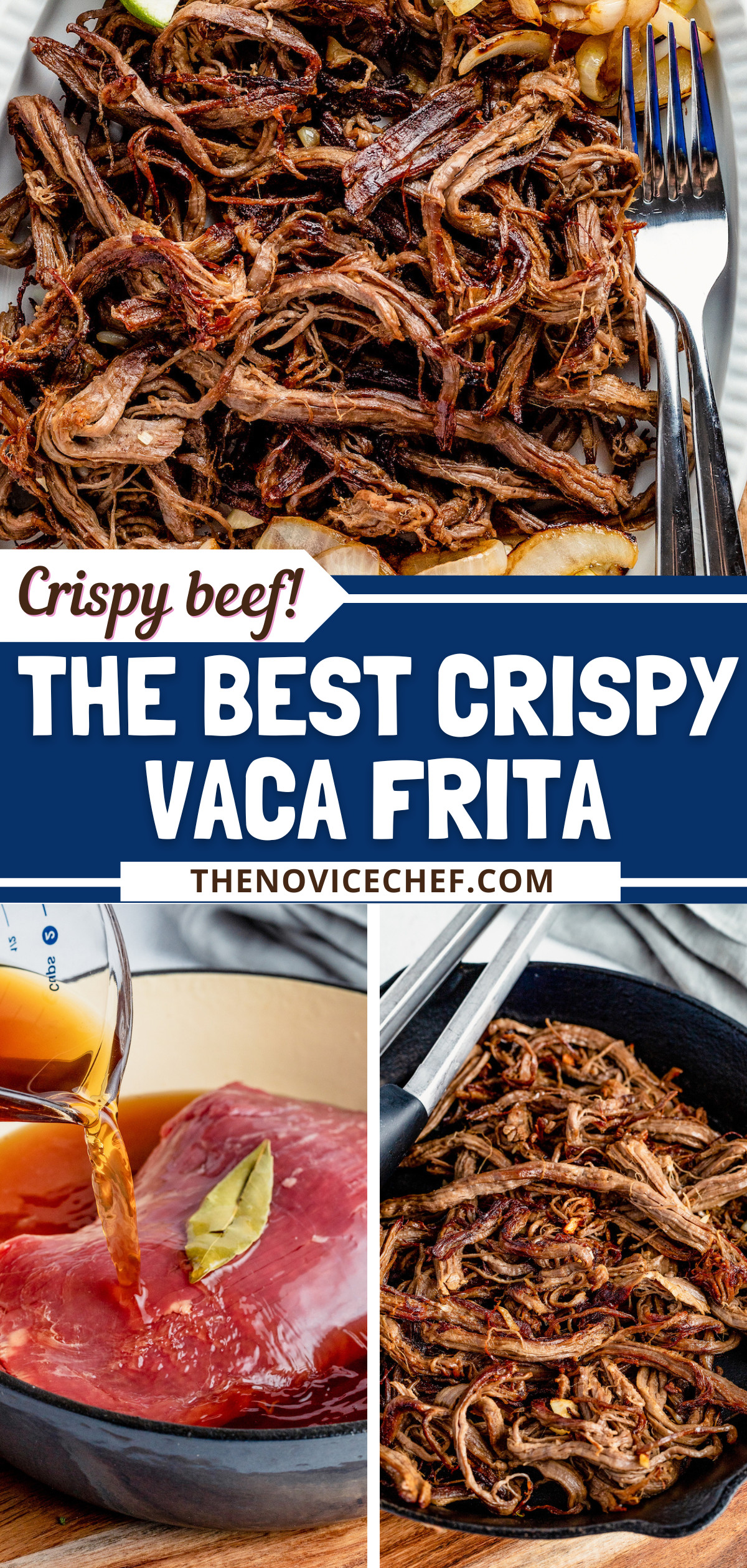 Vaca Frita (Crispy Shredded Beef) | The Novice Chef
