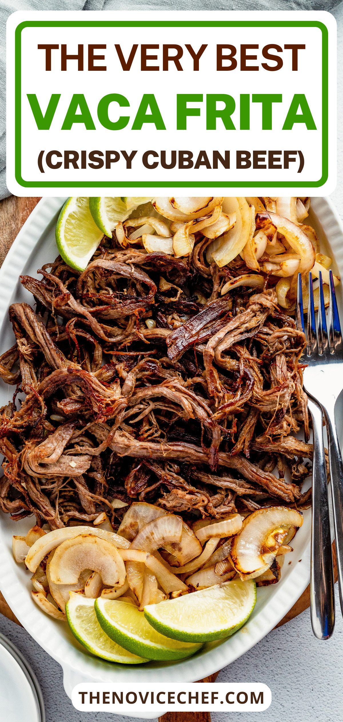Vaca Frita (Crispy Shredded Beef) | The Novice Chef