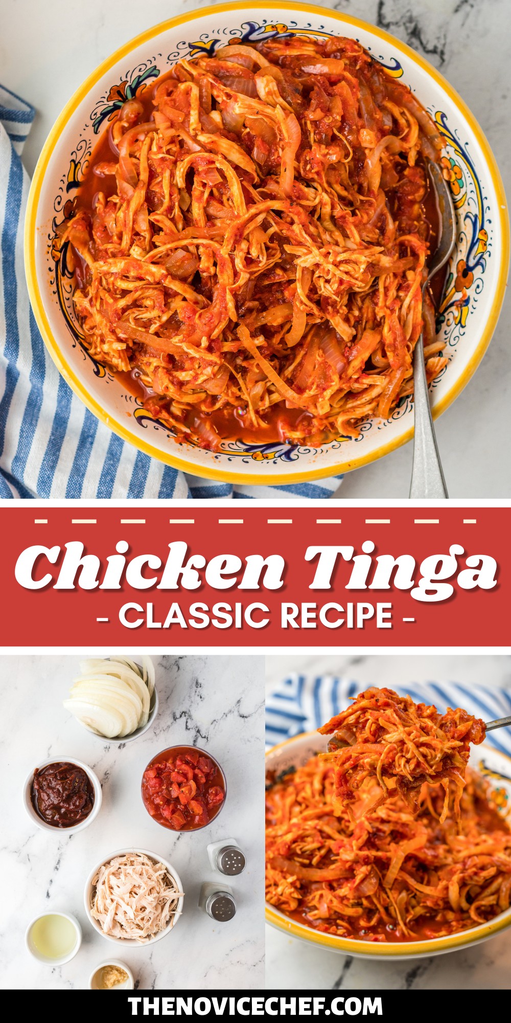 Chicken Tinga (TInga de Pollo) | The Novice Chef