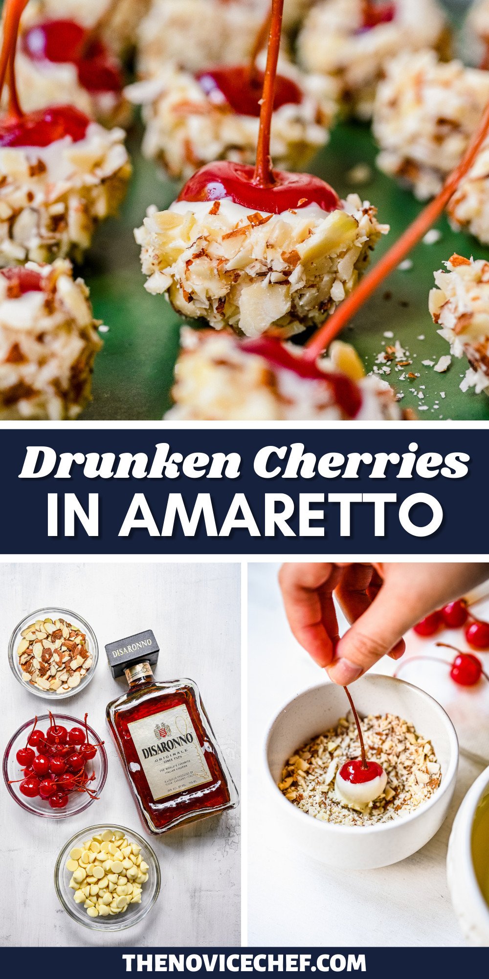 Drunken Cherries in Amaretto | The Novice Chef