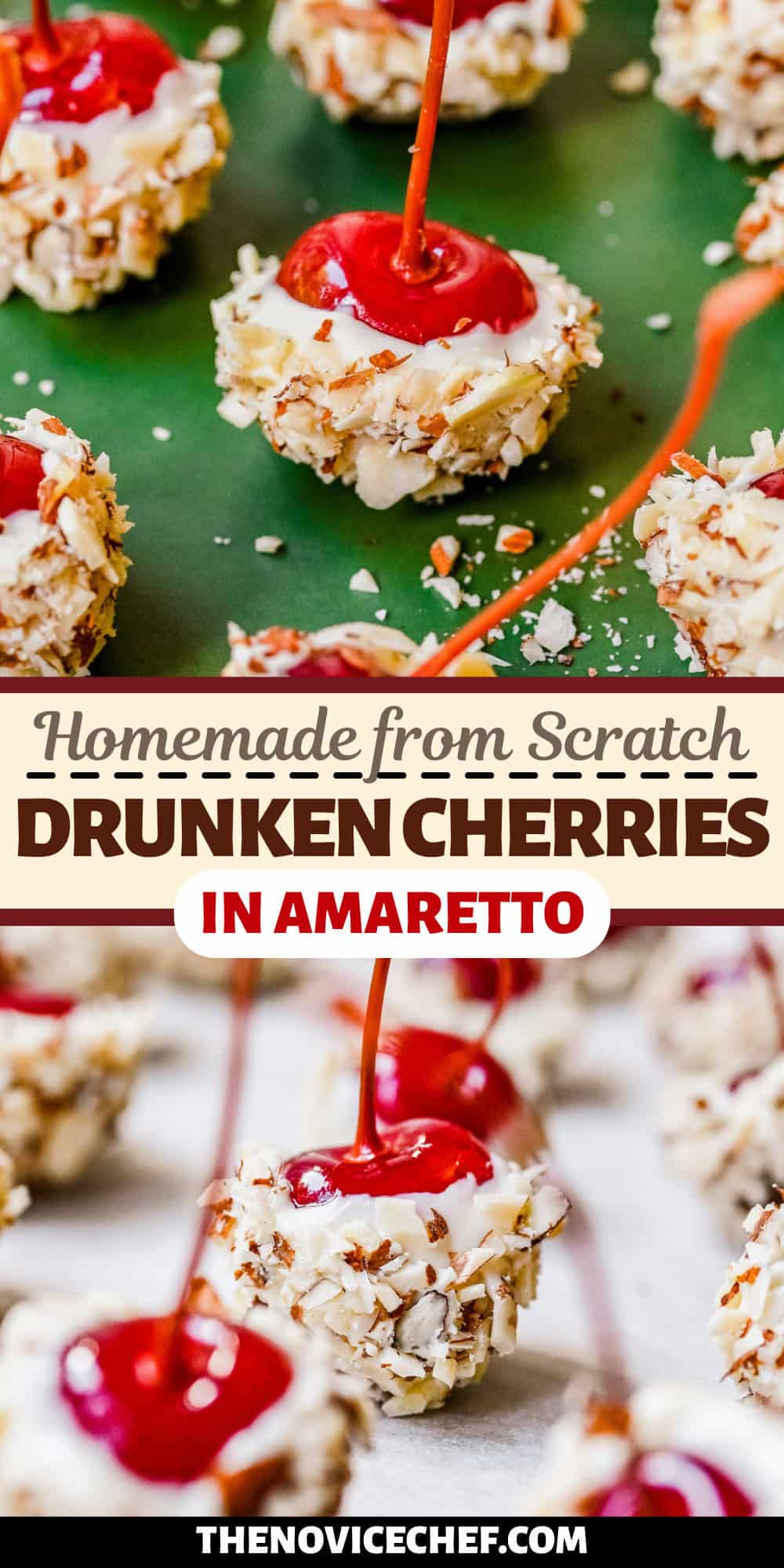 Drunken Cherries in Amaretto | The Novice Chef