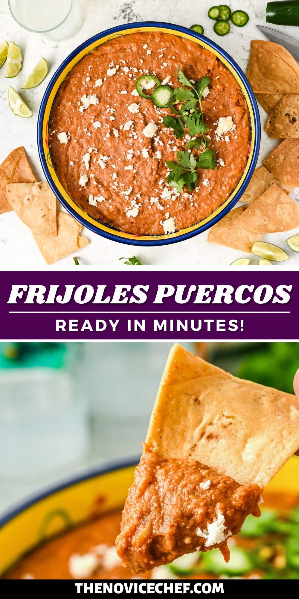 Frijoles Puercos (Mexican Bean Dip) | The Novice Chef
