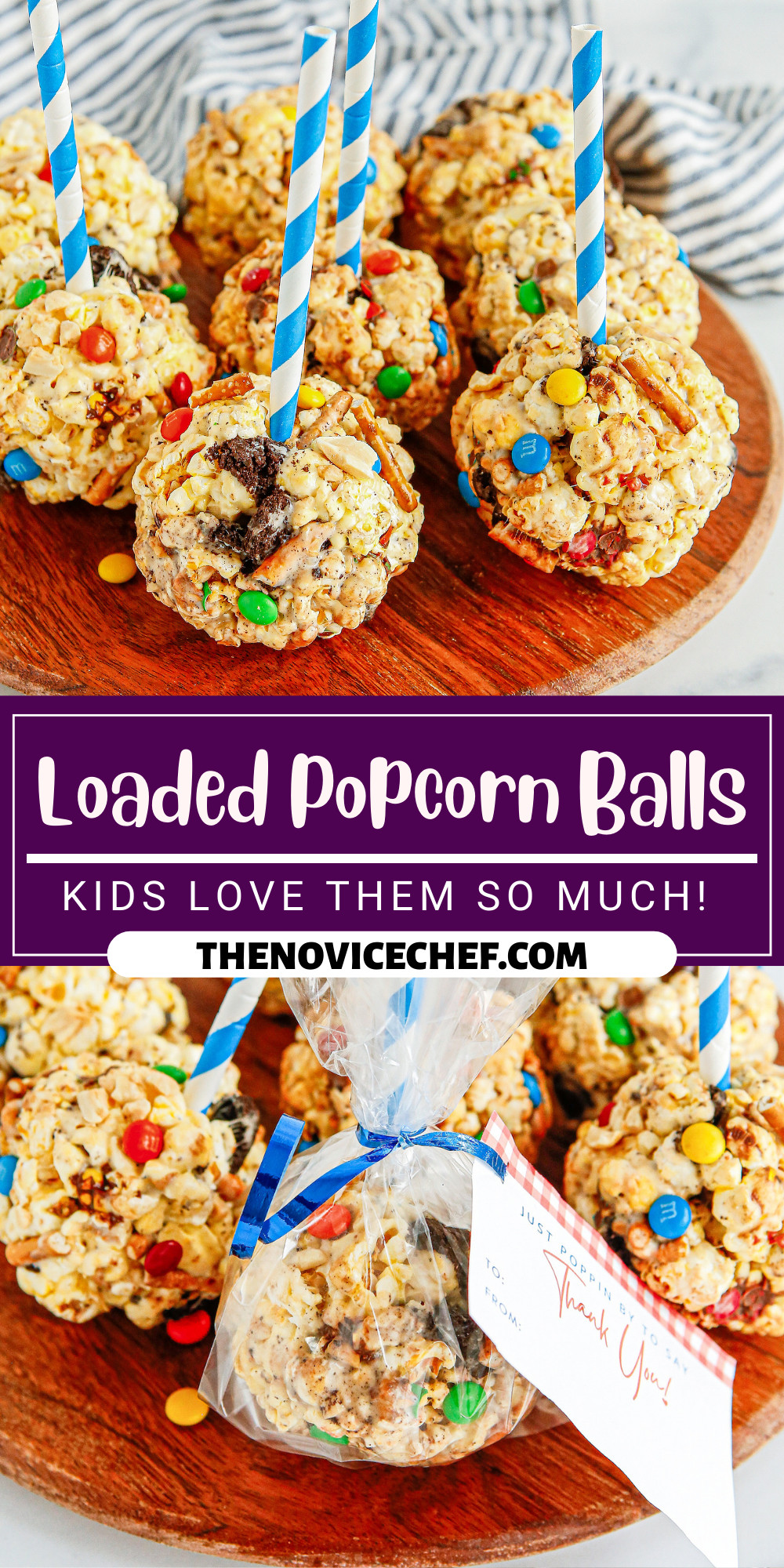 Loaded Popcorn Balls | The Novice Chef