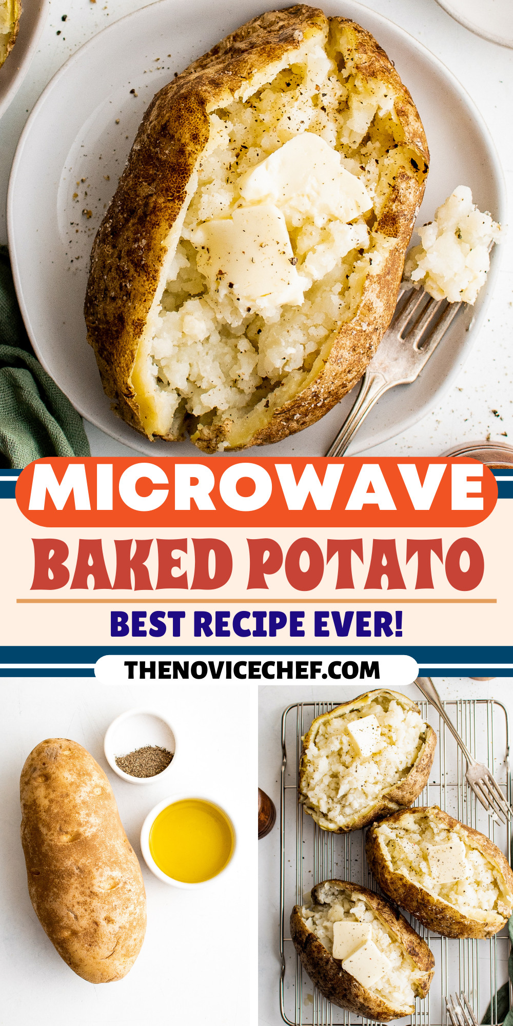 Microwave Baked Potato | The Novice Chef