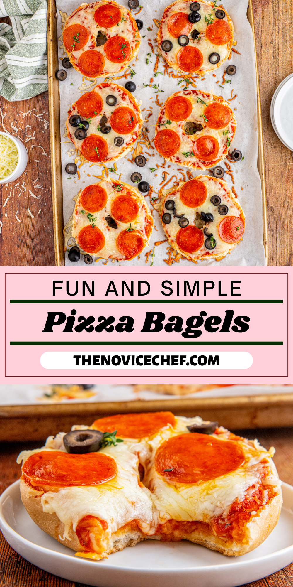 Quick Pizza Bagels | The Novice Chef